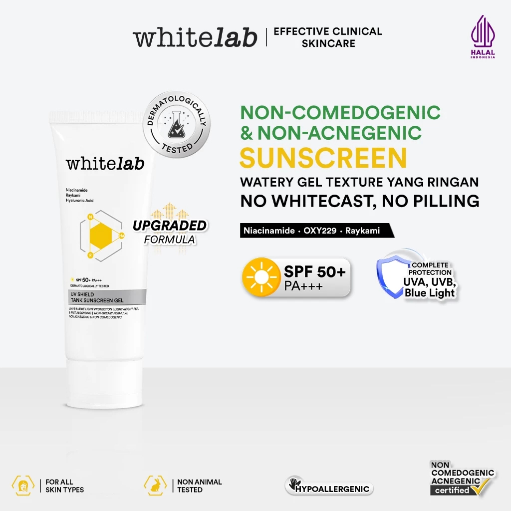 Jual Whitelab UV Shield Tank Sunscreen Gel SPF 50++ PA++++ - Sunblock ...