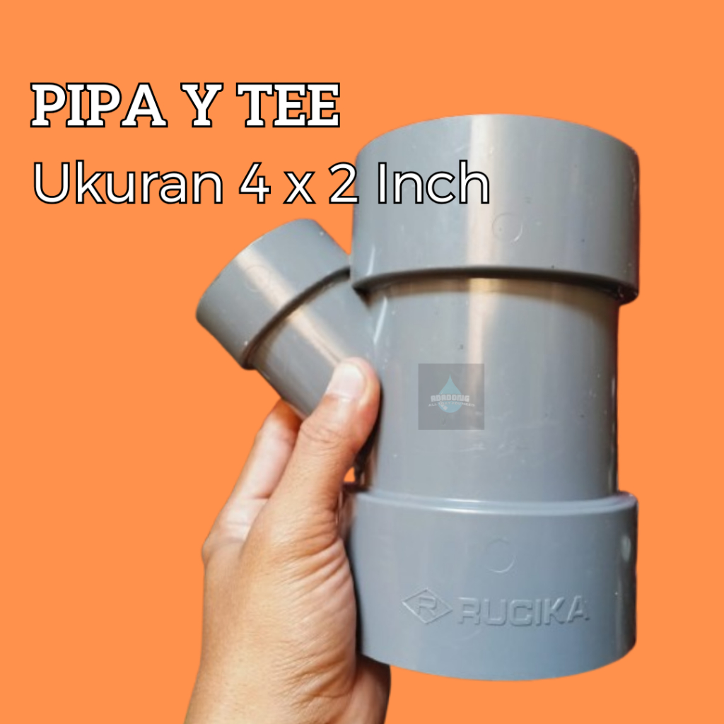 Jual Sambungan Pipa y Tee Pvc Ukuran 4 X 2 Inch Untuk Aplikasi Saluran Drainase Dan Limbah ...