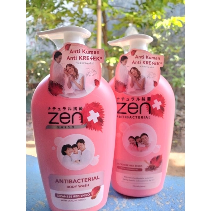 Jual Zen antibacterial sabun mandi cair botol japanese red shiso 480ml ...