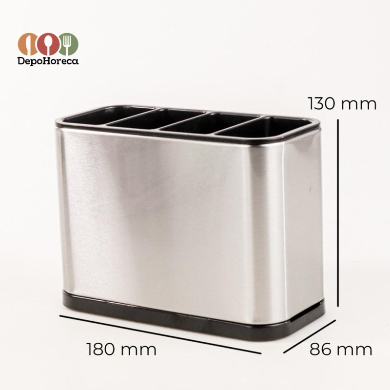 Jual Wadah Tempat Sendok Garpu Pisau Sumpit Sedotan 4 Sekat Rak ...