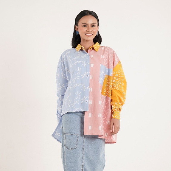 Jual Batik ENOM - Baju Batik Wanita Modern - Patchwork Menawan Series ...