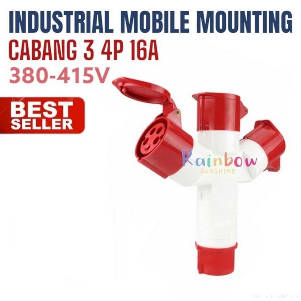 Jual INDUSTRIAL MOBILE MOUNTING SOCKET CABANG 3 4P 16A 1014 IP44 ...