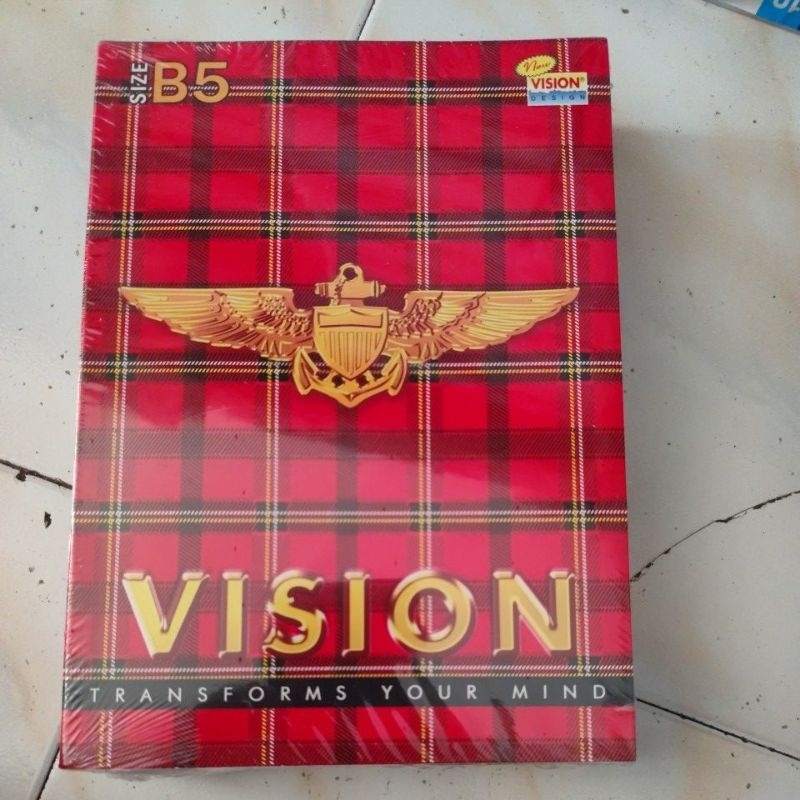 Jual buku tulis b5 1 pak isi 10 36 dan isi 5 42 halaman merk vision ...