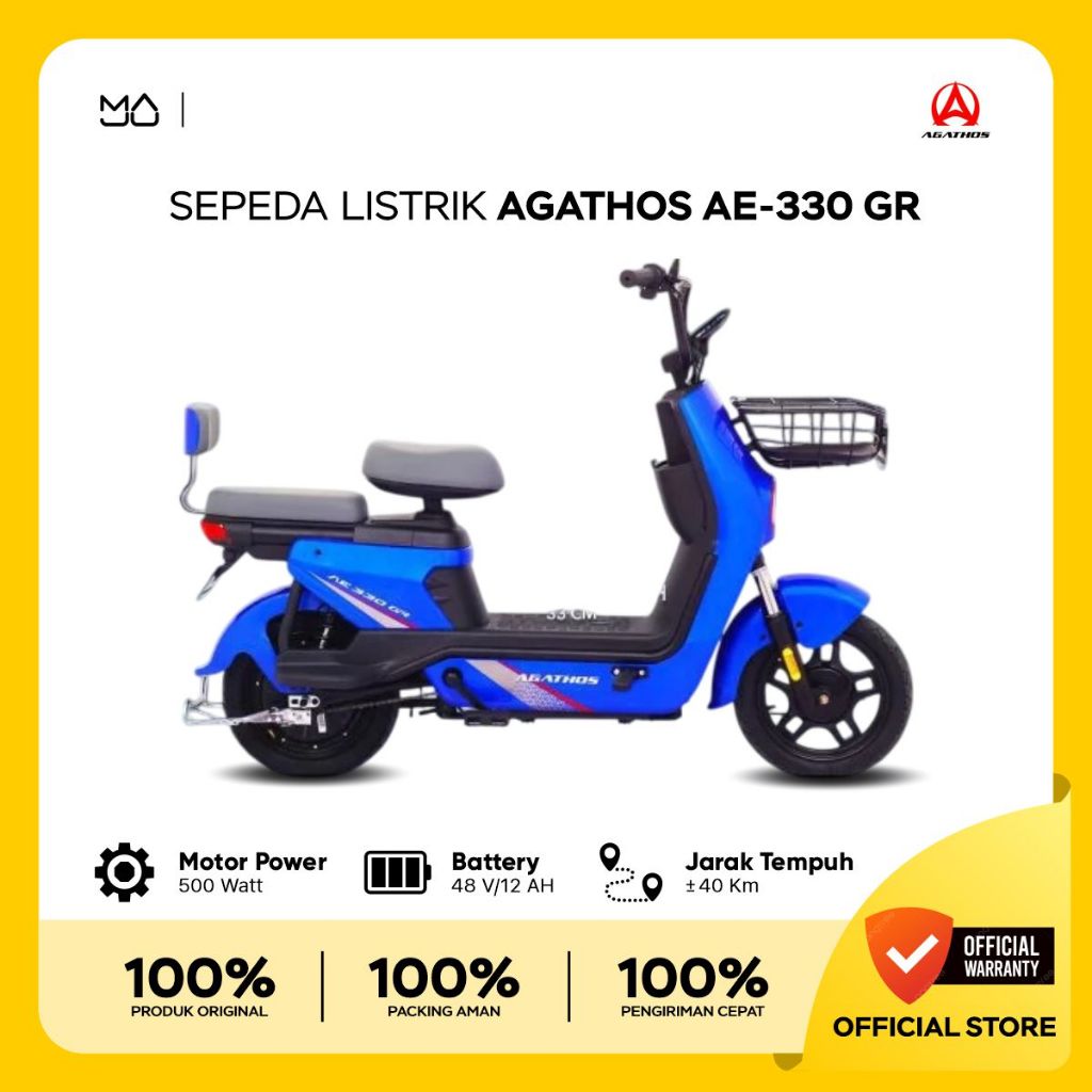 Jual Sepeda Listrik Pacific Agathos AE 330 GR 500 Watt - Garansi Resmi | Shopee Indonesia