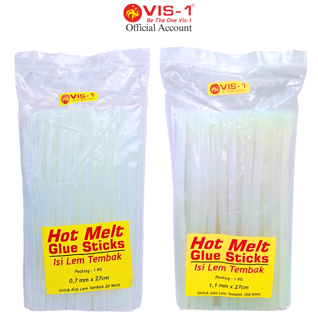 Jual VIS-1 - Isi Lem Tembak Bakar 0.7 mm dan 1.1 mm Kemasan 1kg / Glue ...
