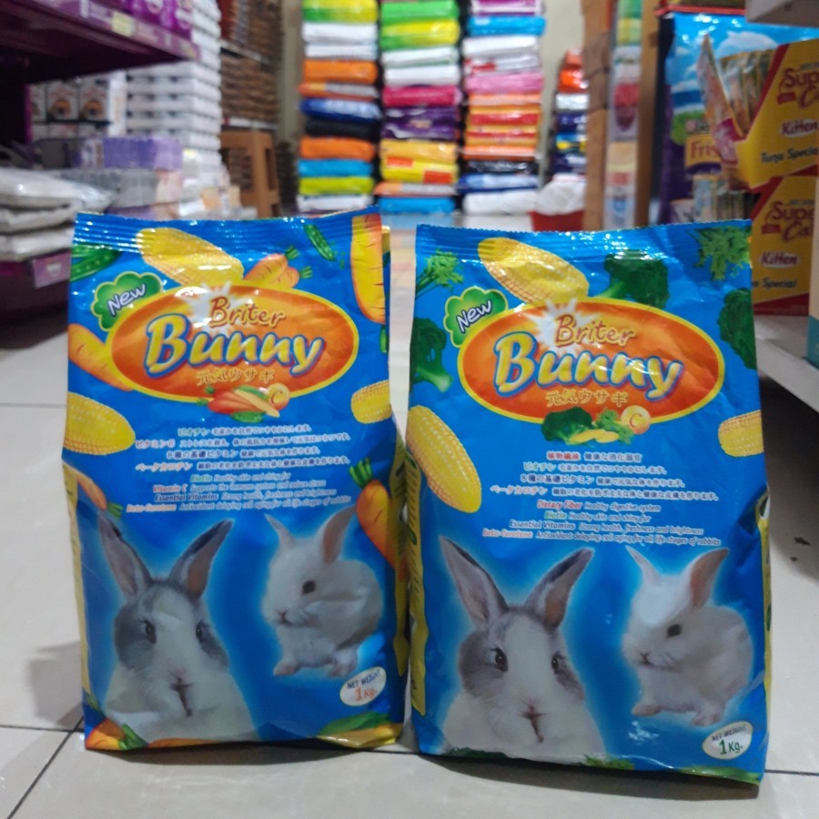 Jual BRITER BUNNY MAKANAN KELINCI BRITTER BUNNY FRESH PACK 1 KG ...