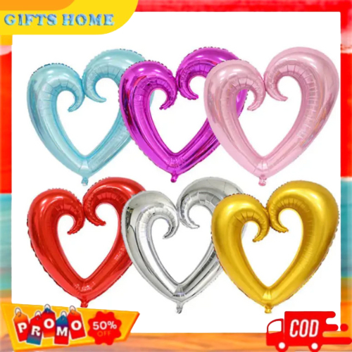 Jual Balon Foil Love Bolong Tengah Bentuk Love 24 Inch 60 cm ...