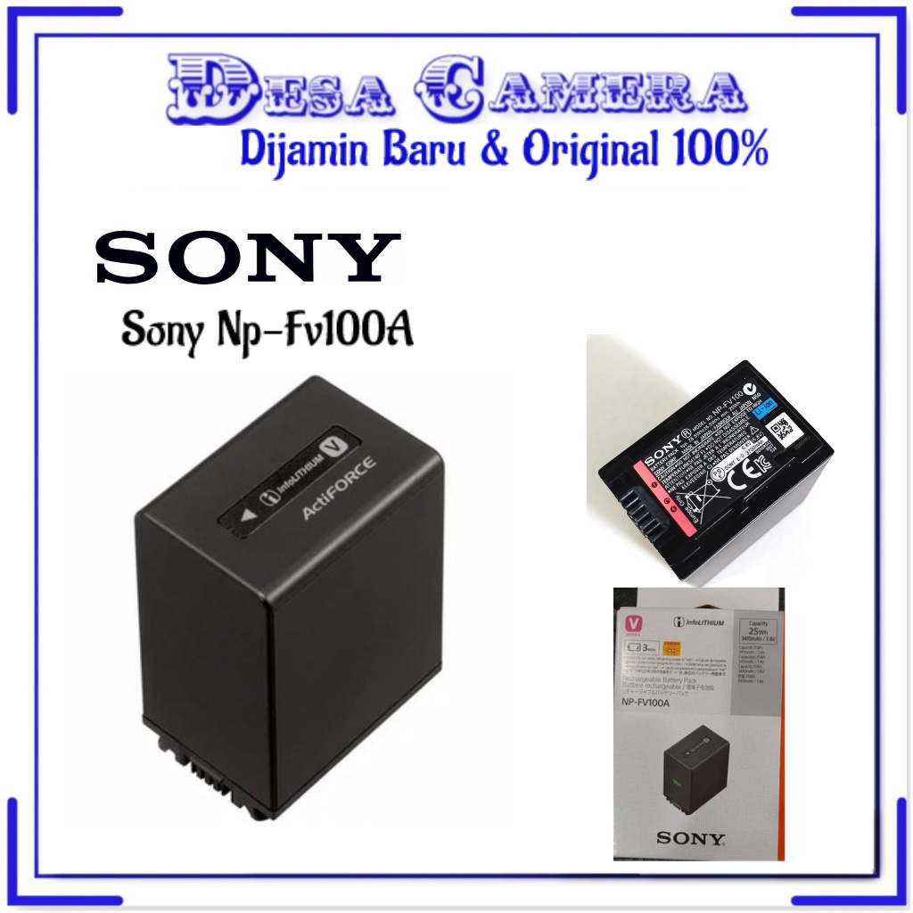 Jual SONY NP-FV100A ORIGINAL Baterai Isi Ulang Seri V untuk Sony Handycam | Shopee Indonesia