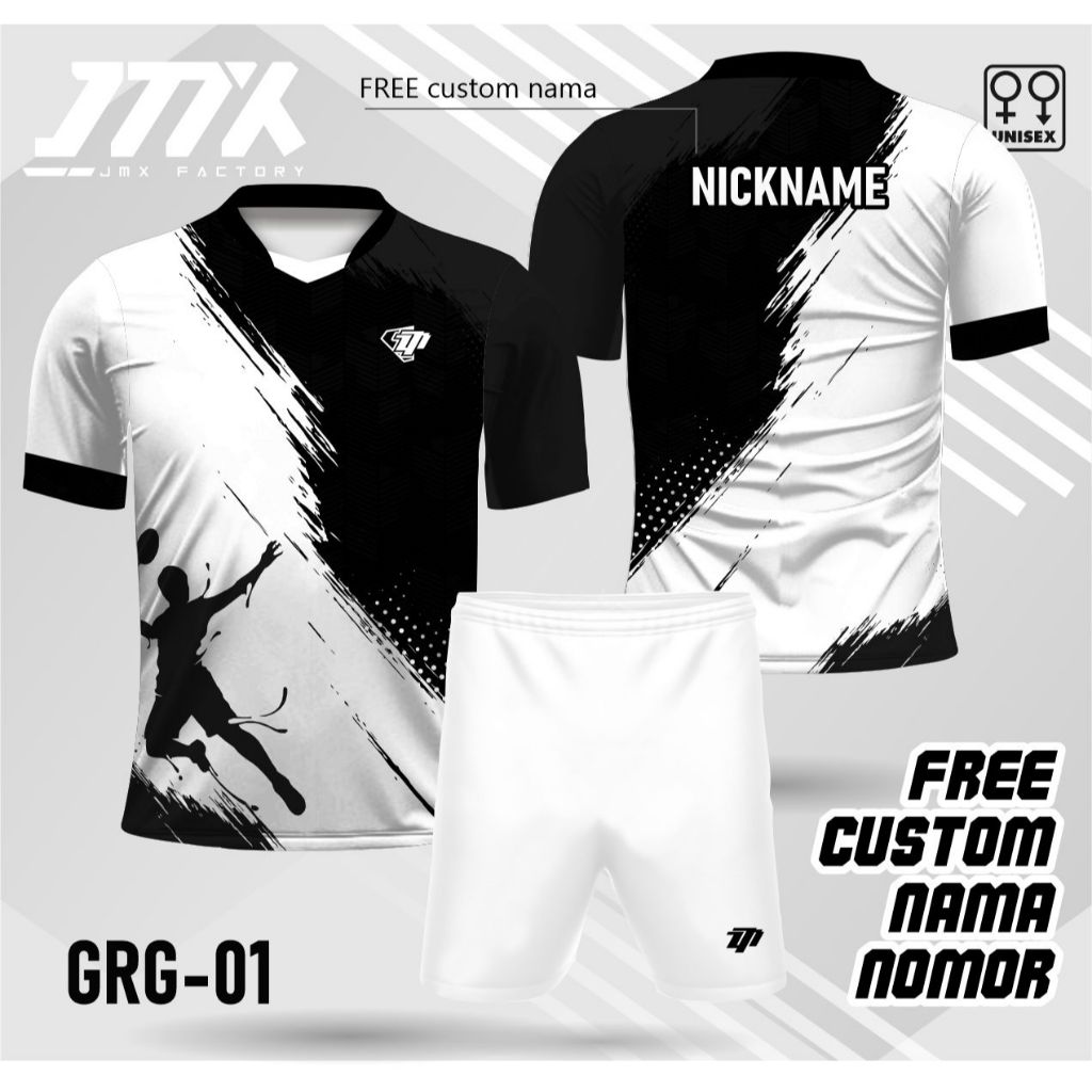 Jual jersey setelan badminton jersey bulu tangkis terbaru kaos badminton GRG-01 | Shopee Indonesia