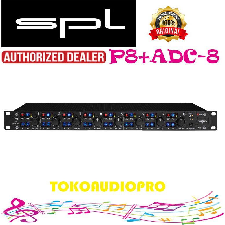 Jual SPL P8 + ADC8 Mic Preamp 8-Channel Preamp Microphone with ADAT SPL Preamp Mic | Shopee ...
