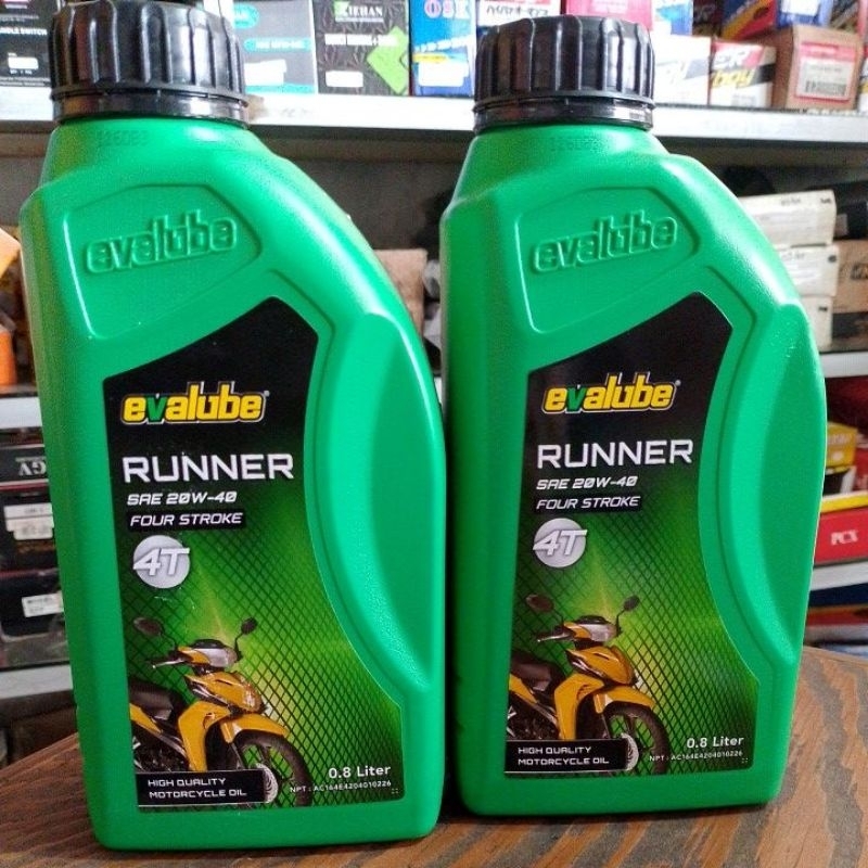 Jual OLI EVALUBE RUNNER 4T SAE 20W-40 0,8LITER | Shopee Indonesia