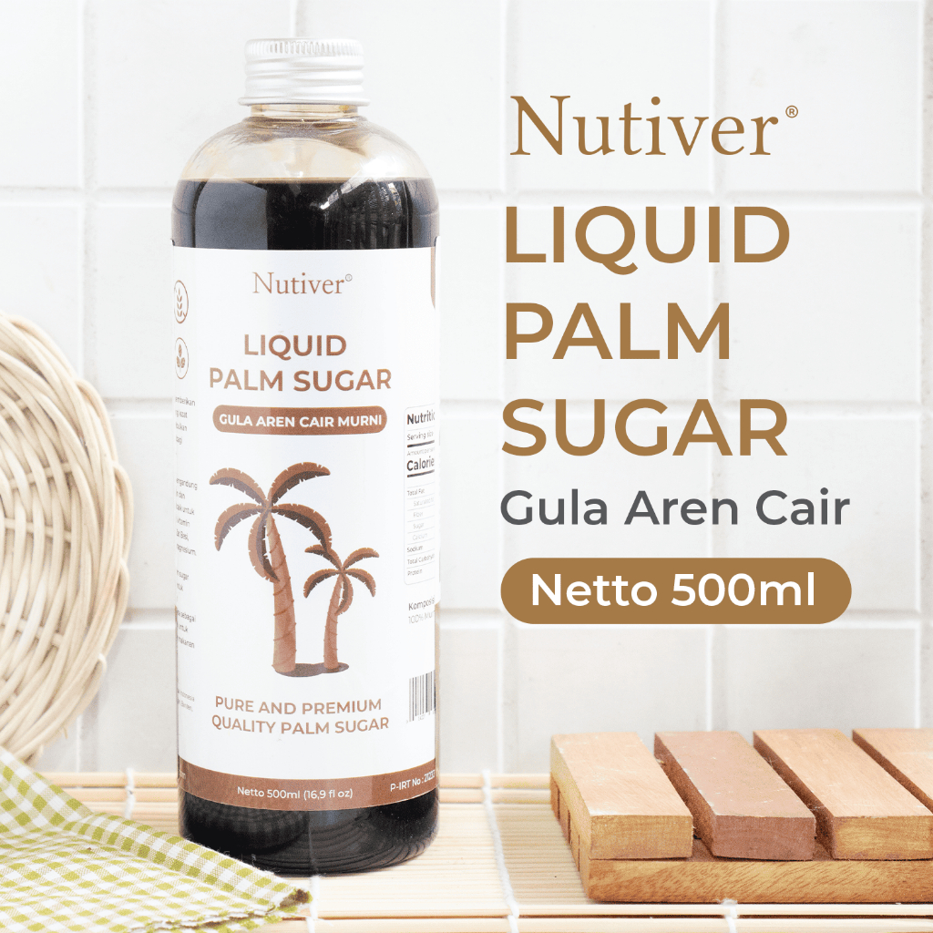 Jual NUTIVER Gula Aren Cair Organik 500ml (720gr) / Liquid Palm Sugar ...