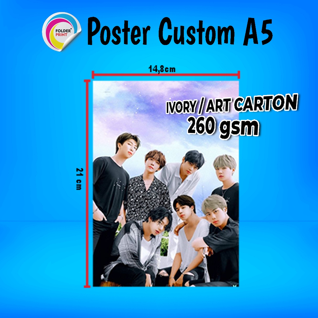 Jual Poster Custom A5 Glossy Art Karton 260 Gram | Shopee Indonesia