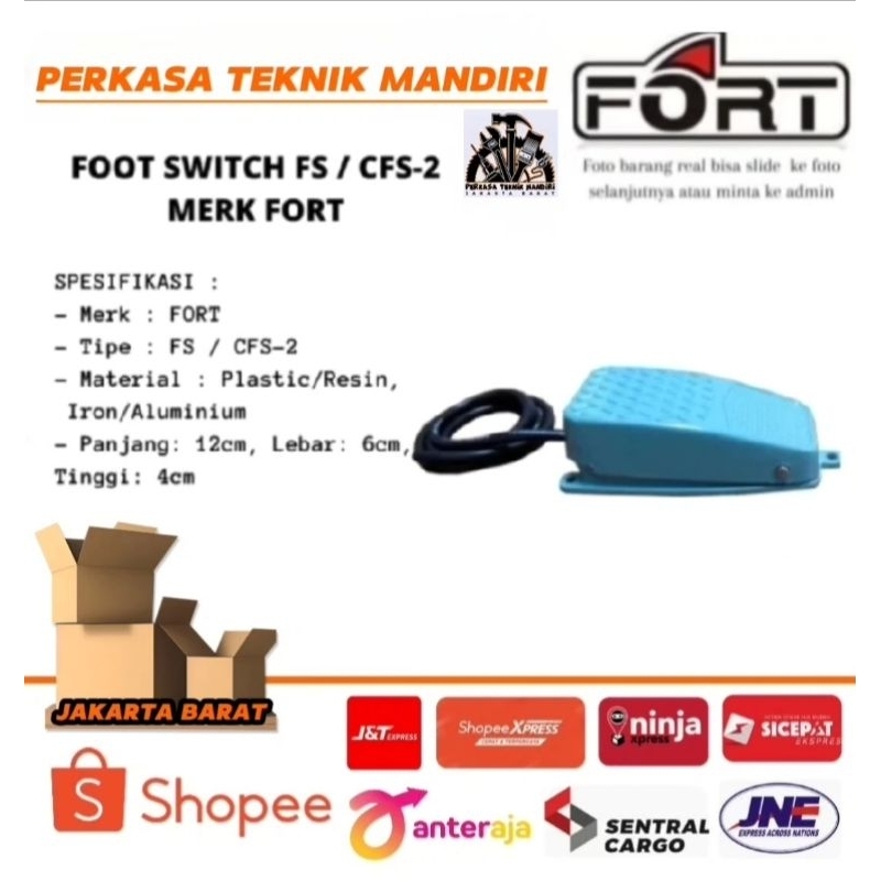 Jual FOOT SWITCH TYPE FORT FS CFS-2 BESI PEDAL SAKLAR INJAK KAKI MESIN ...