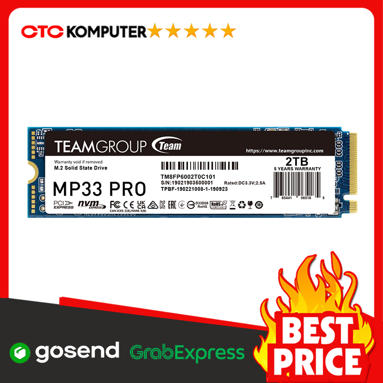 Jual TeamGroup MP33 PRO 2TB M.2 PCIe SSD | Shopee Indonesia