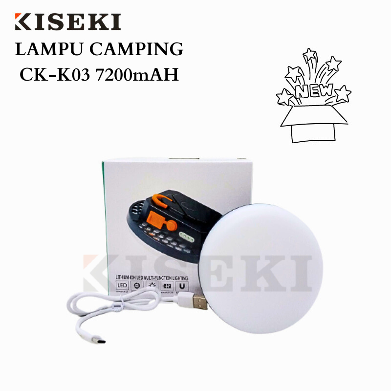 Jual Kiseki Lampu Camping LED CK-K03 7200mAH Kapasitas Baterai 60*0,5W LED Module Dapat ...
