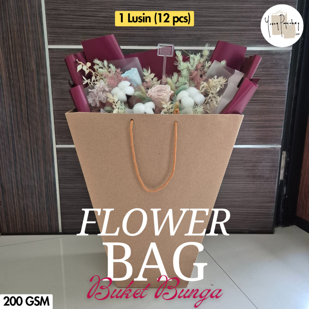 Jual Paper Bag / Tas Kertas Buket Bunga (Flower Bouquet) / Florist ...
