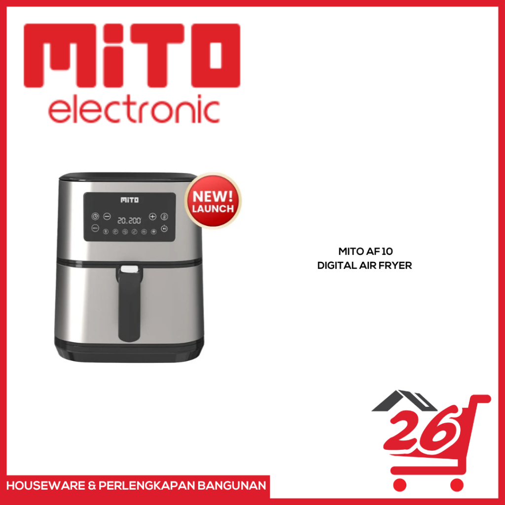 Jual MITO MITOCHIBA Digital Air Fryer AF10 Touch Screen Low Watt 6 ...