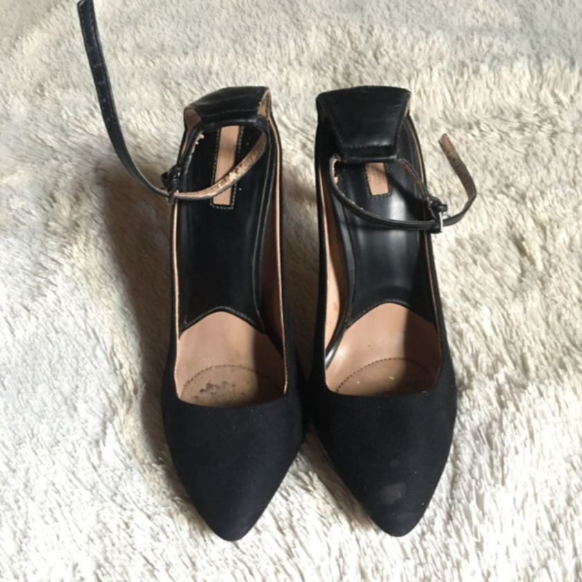 Jual Stradivarius - Heels Hitam Tali (Original) | Shopee Indonesia