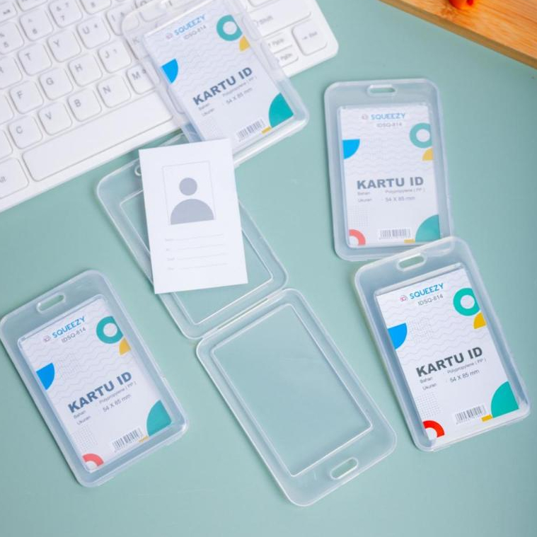 Jual NAME TAG TRANSPARAN SQUEEZY/ ID CARD HOLDER SQUEEZY IDSQ-814 ...