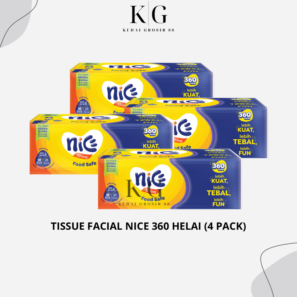 Jual NICE Tissue Facial 360 Helai (4 PACK) | Shopee Indonesia