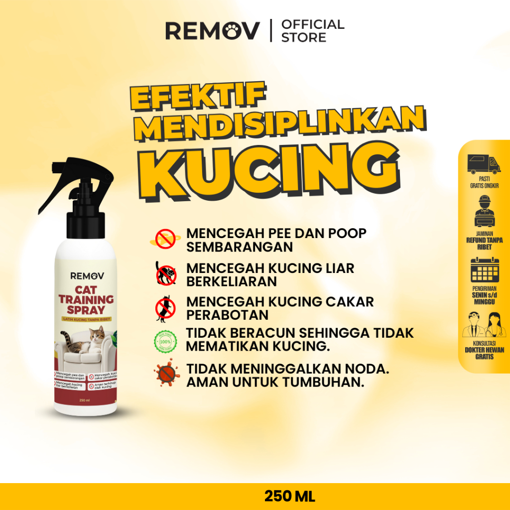 Jual Remov Cat Training Efektif Melatih Mendisiplinkan Pee Poop Kucing ...