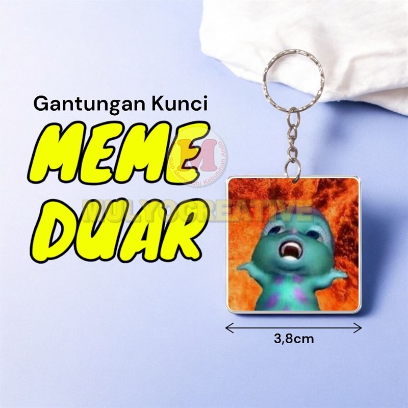 Jual Gantungan Kunci Meme Duar Keychain Akrilik Bolak Balik Ganci 2 ...