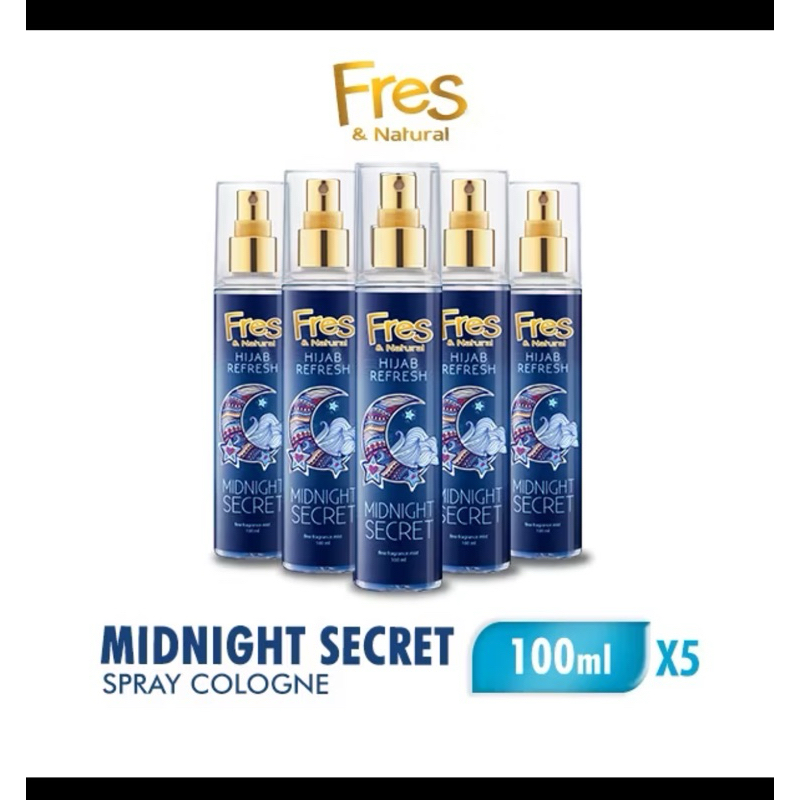 Jual Fres Natural Hijab Refresh Midnight Secret Spay Cologne 5 × 100 mL ...