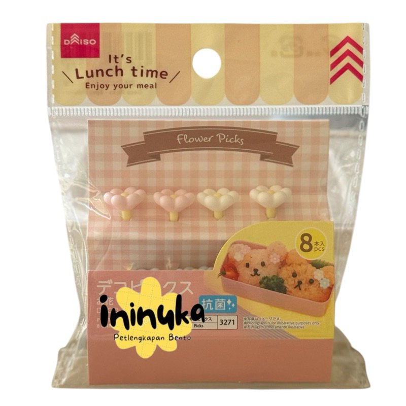 Jual [Daiso] Bento Food Pick Flower Tusukan Bento Bunga Hiasan Bekal ...