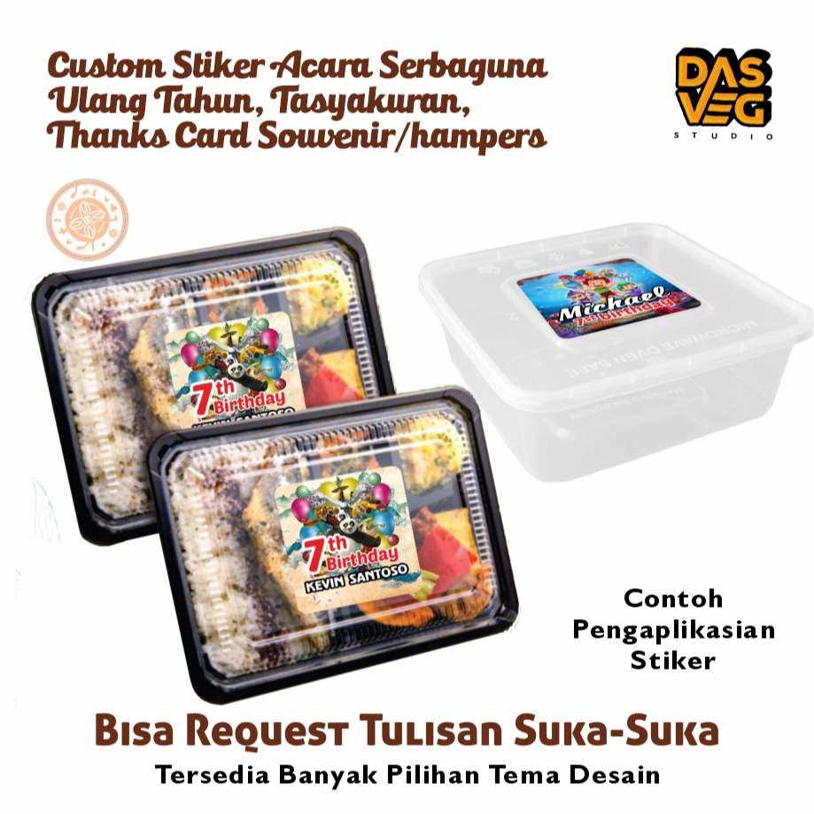 Jual Stiker untuk acara Ulang Tahun, Tasyakuran, Birthday, Thanks Card ...