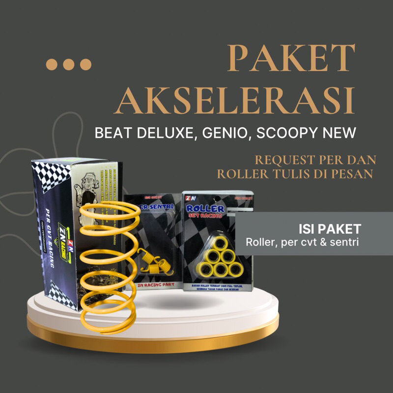 Jual PAKET UPGRADE CVT BEAT DELUXE, GENIO, SCOOPY NEW / PAKET KIRIAN ...