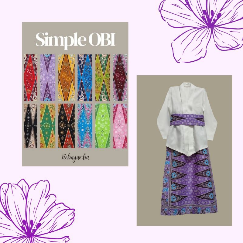 Jual Simple OBI belt Batik Pucuk Rebung Untuk Anak | Shopee Indonesia