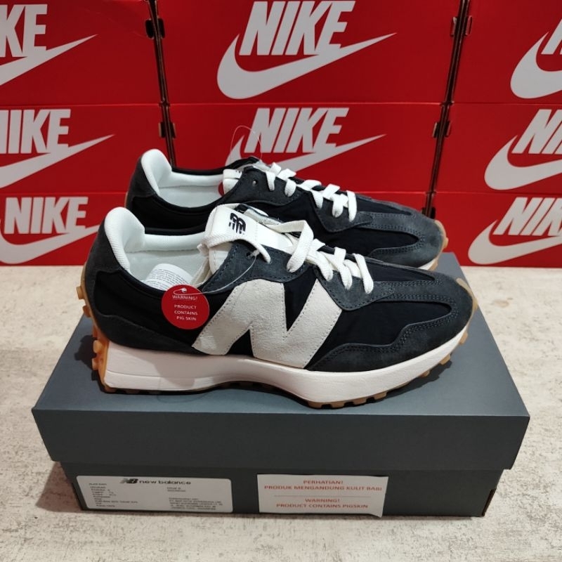 Jual New Balance 327 Pig Skin/Kulit Babi Men's - Black Phantom ...