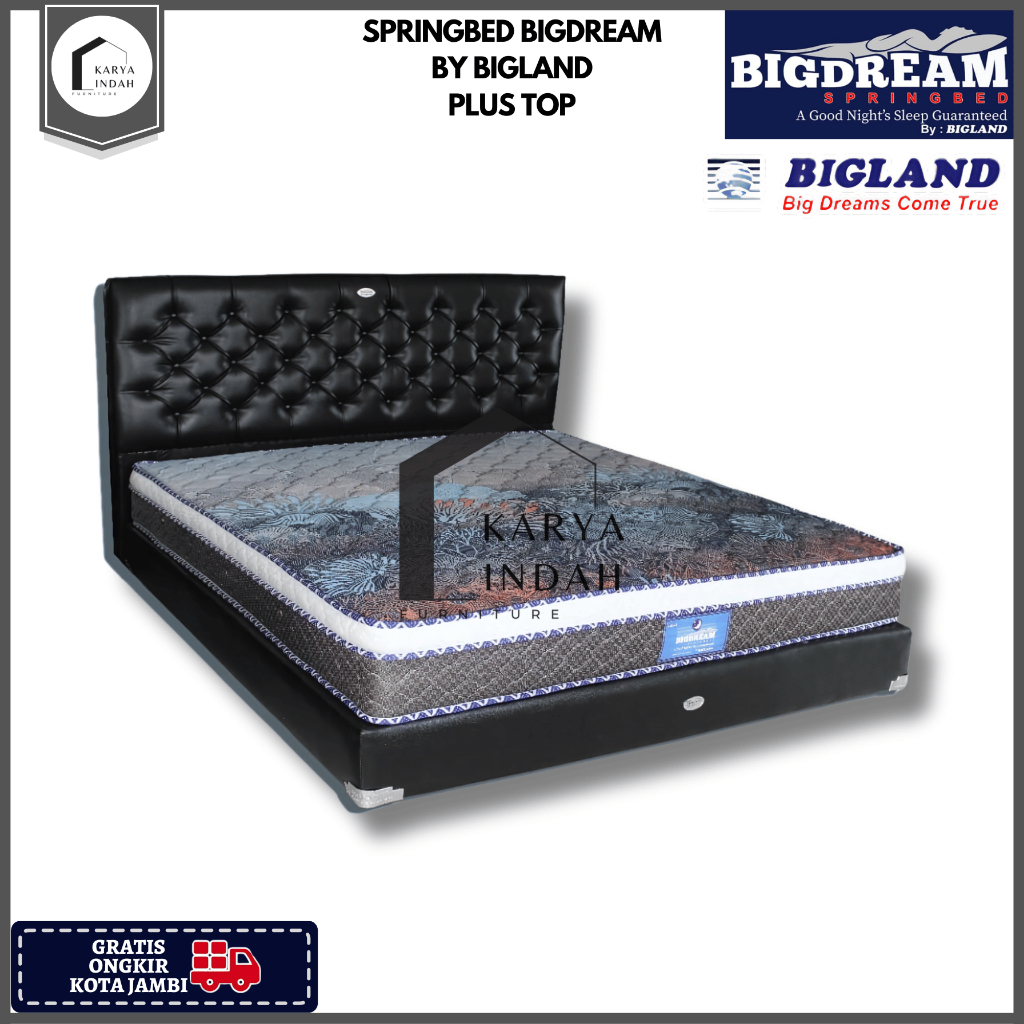 Jual Springbed BIGDREAM PLUS TOP BY BIGLAND - Kasur Matrass Mattress ...
