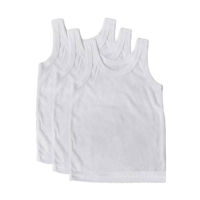 Jual singlet anak bahan Premium Quality putih polos 3pcs singlet putih ...