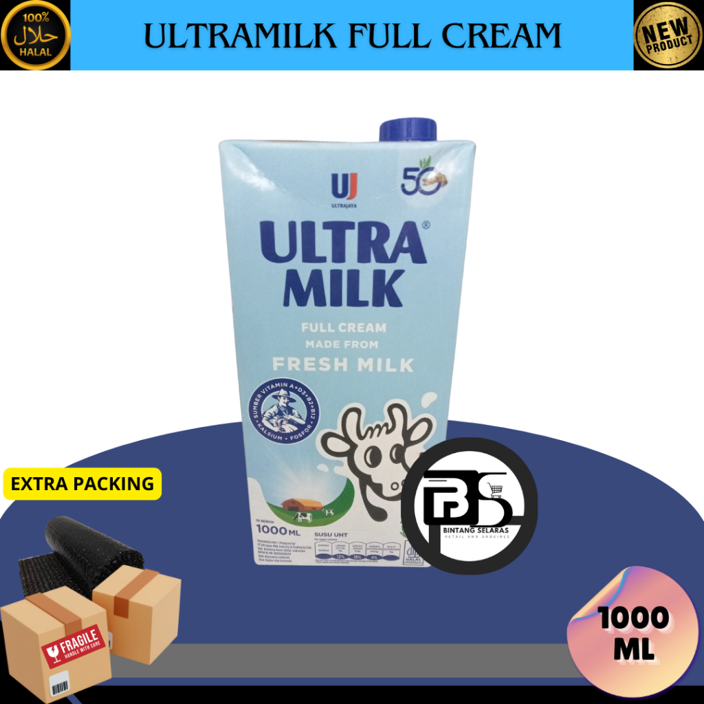 Jual ULTRA MILK FULL CREAM 1 LITER | Shopee Indonesia
