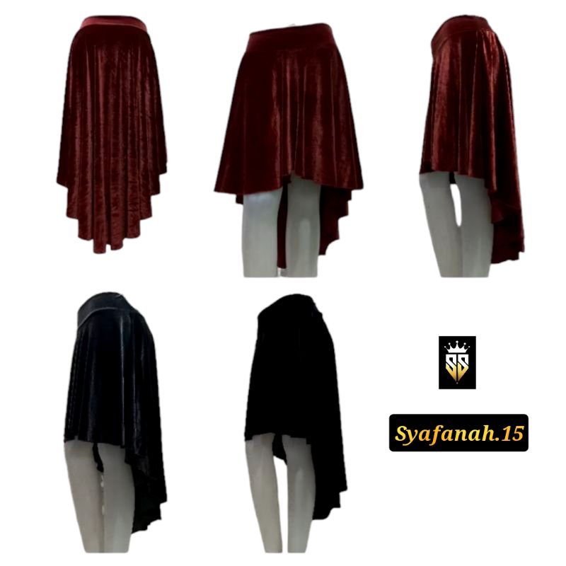Jual Rok High Low Pinguin Panjang Bahan Beludru/Rok Belly Dance ...