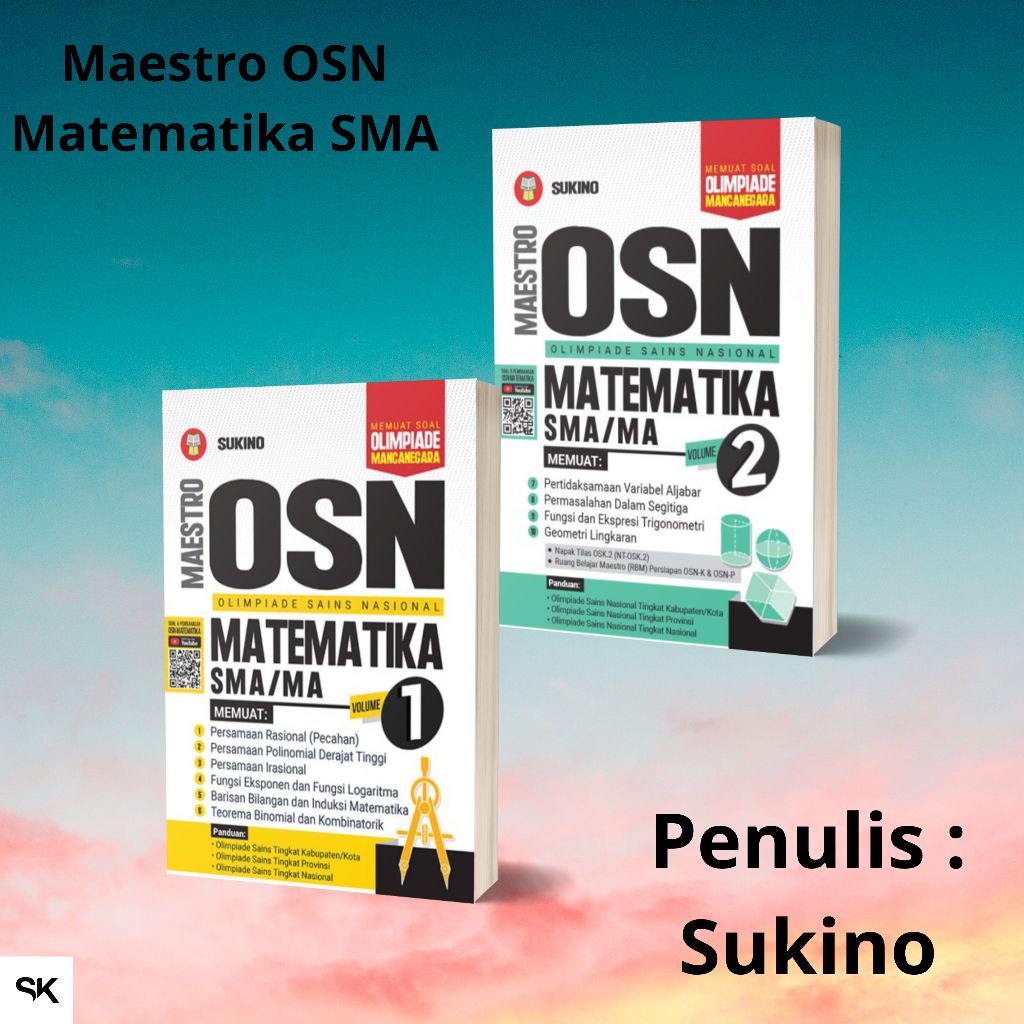 Jual Buku Maestro OSN Matematika SMA JILID 1 dan 2-Sukino Yrama Widya | Shopee Indonesia