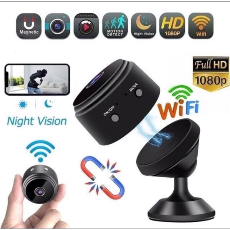 Jual Kamera Pengintai CCTV Mini Spy Cam WiFi HD 1080p Infrared Wireless ...
