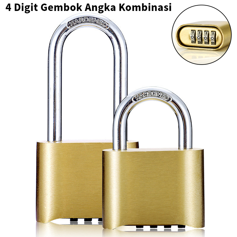 Jual Gembok Angka Kombinasi 4 Digit Kunci Gembok Nomor Angka Pin ...