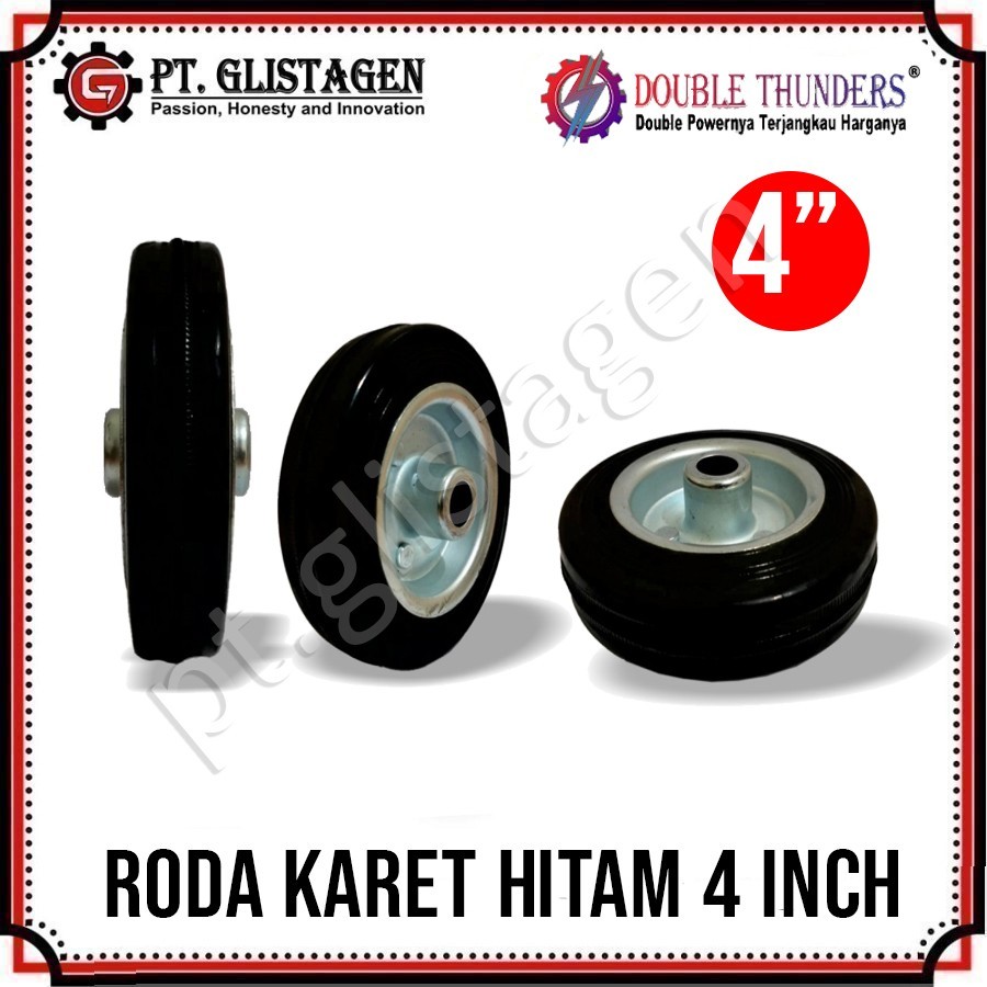 Jual Roda Karet 4" Trolly Trolli Troli Wheel Wheels Only Roda Saja Roda ...
