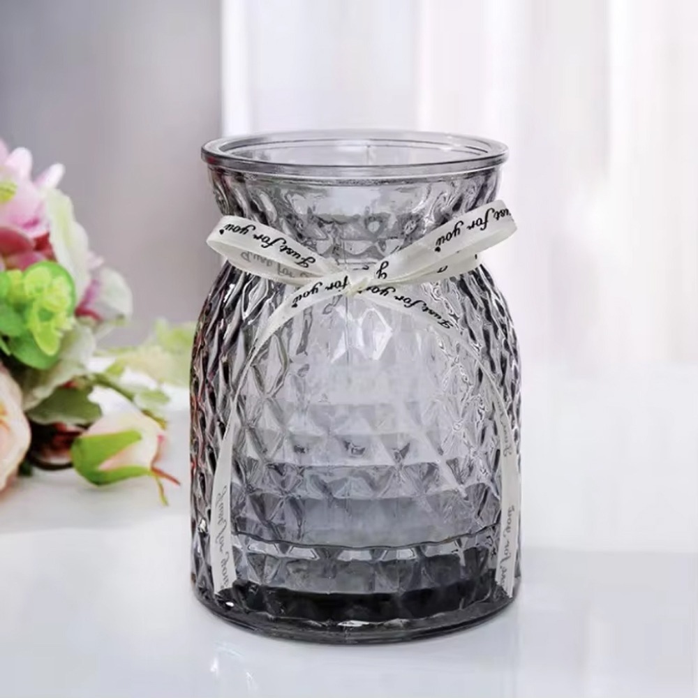 Jual Vas Bunga Kaca Bening Tebal Unik Estetik Crystal Nova Glass Flower ...