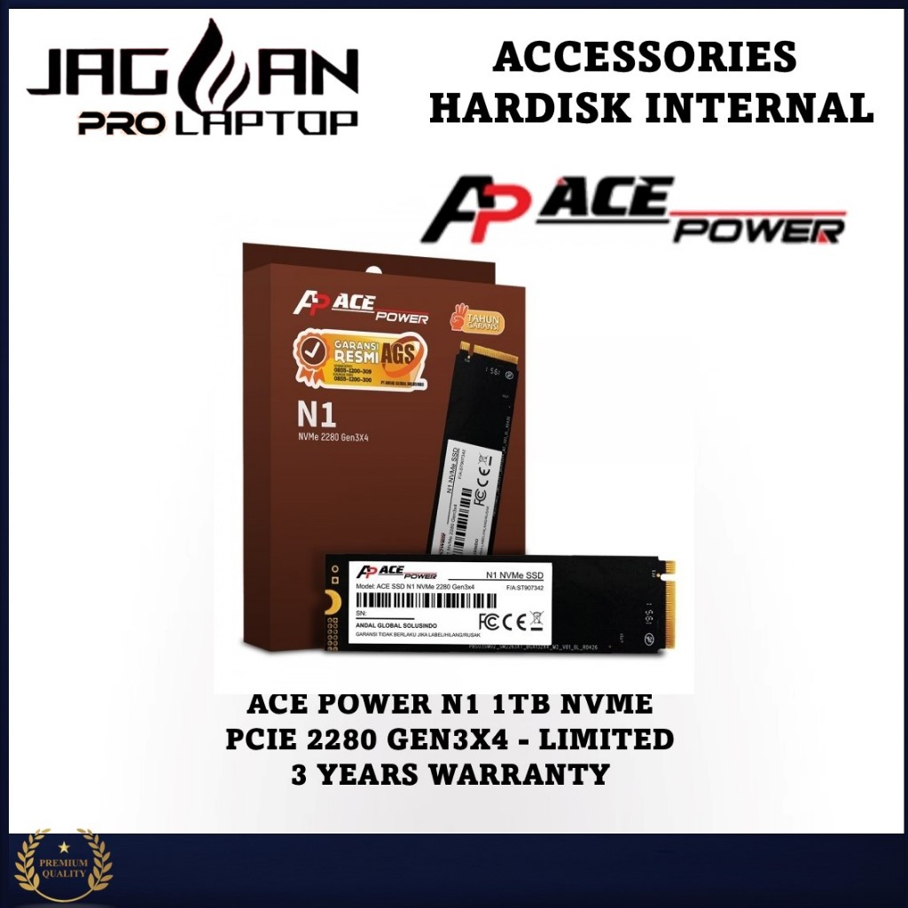Jual ACE POWER N1 1TB NVME PCIE 2280 GEN3X4 - LIMITED 3 YEARS WARRANTY ...
