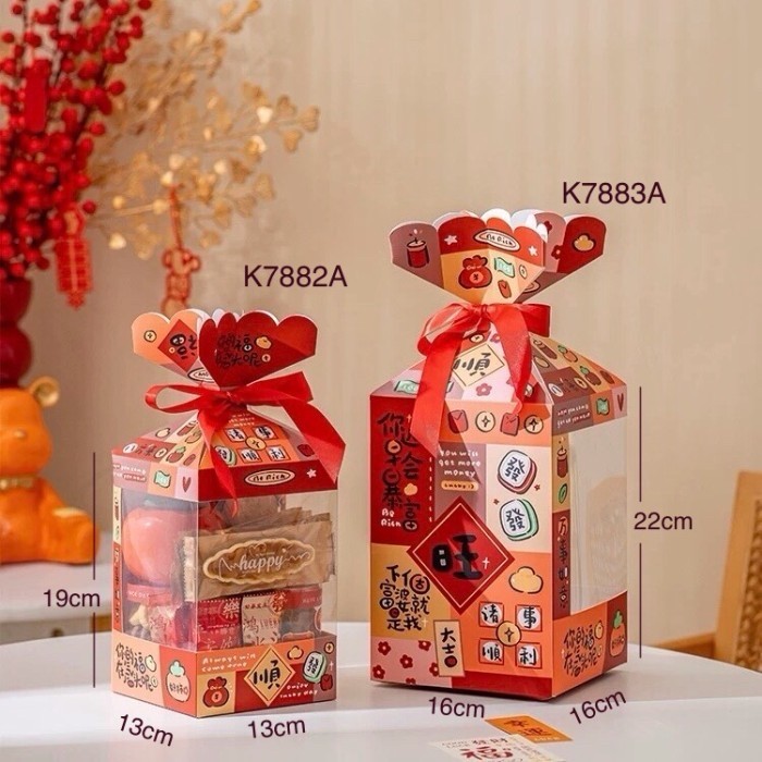 Jual (5pcs) Kotak Sincia K7882 K7883 Box Mika Imlek| dus Toples Kue ...