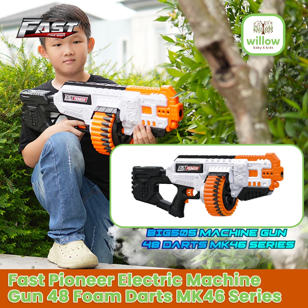 Jual Mainan Anak - Fast Pioneer Electric Machine Gun 48 Foam Darts Mk46 ...