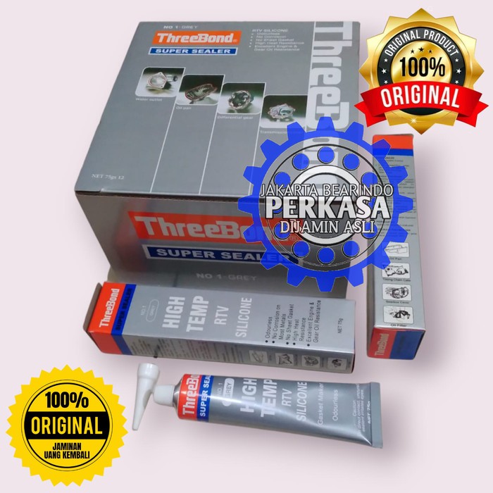 Jual LEM TREEBOND High Temp RTV Silicone Sealer GREY abu abu Trebon ...