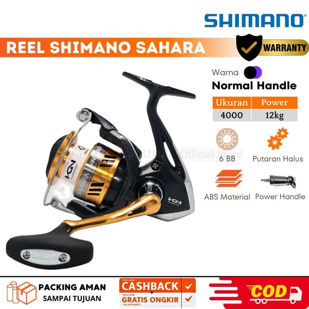 Jual Reel Pancing Shimano SAHARA 4000 FI -Reel Spinning Premium untuk ...