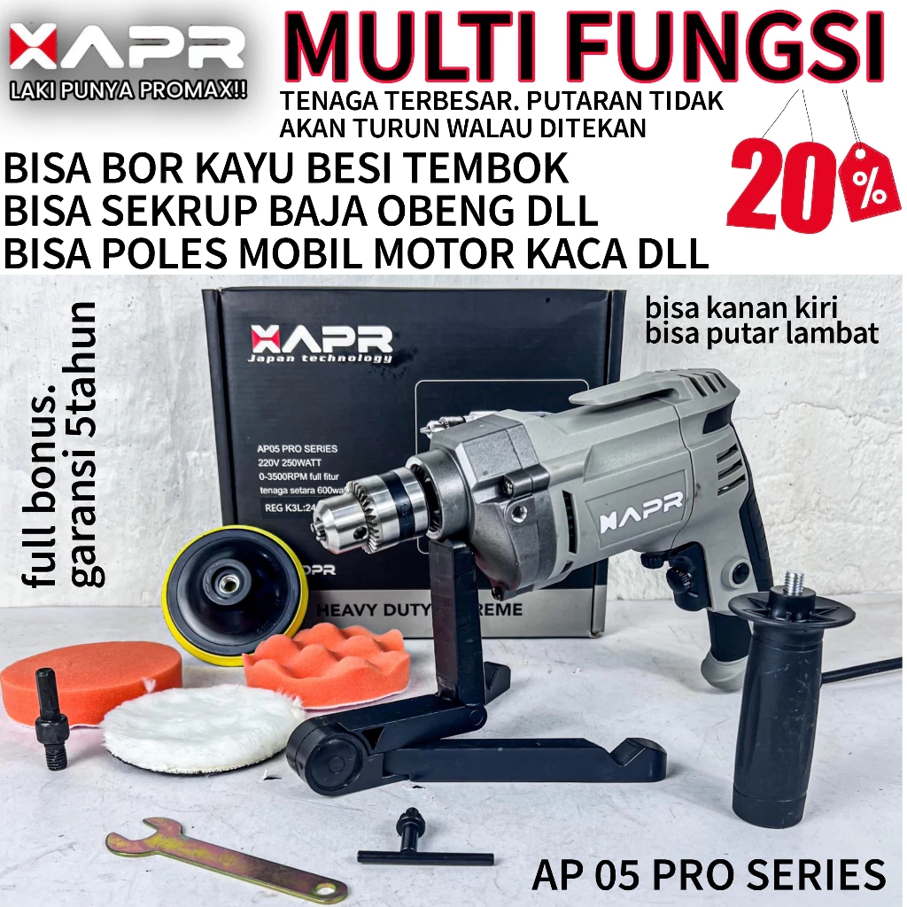 Jual Apr bor mesin poles mobil motor kayu amplas listrik 10mm ap05pro ...