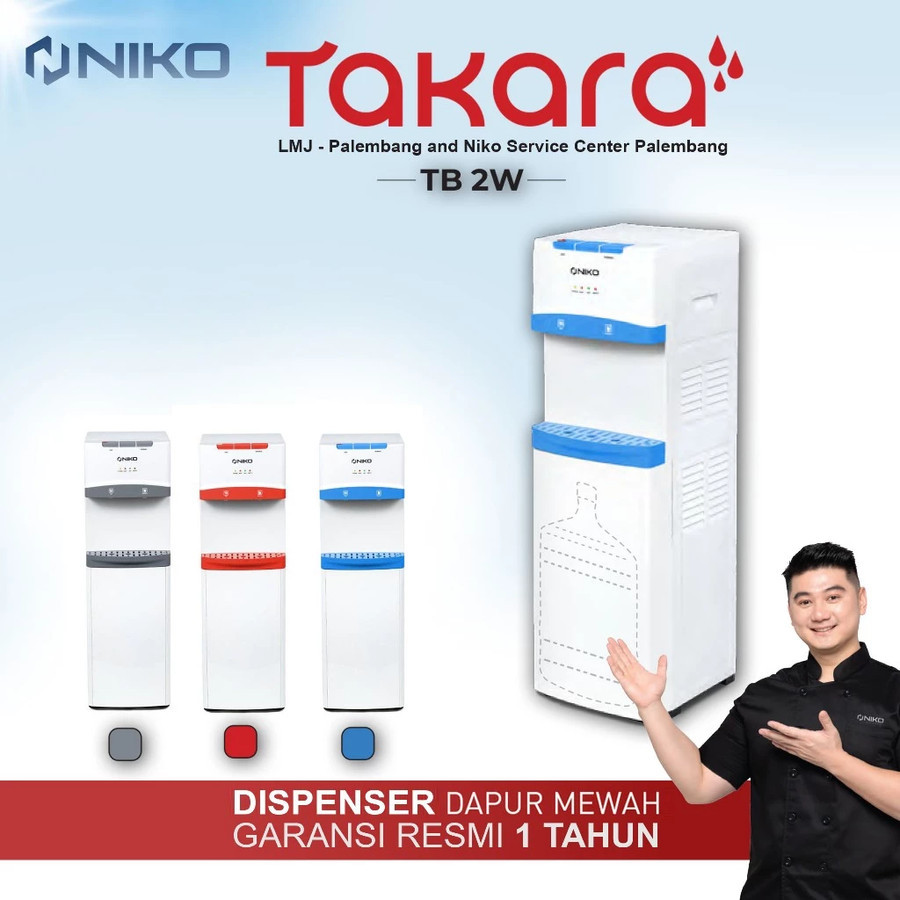 Jual Dispenser Niko Galon Bawah Takara TB 2 W (Blue, Grey, Red) 2 Kran ...