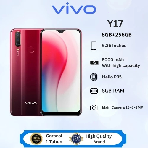 Jual Vivo Y17 HP Murah Cuci Gudang RAM 8GB+256GB AI Triple Camera ...